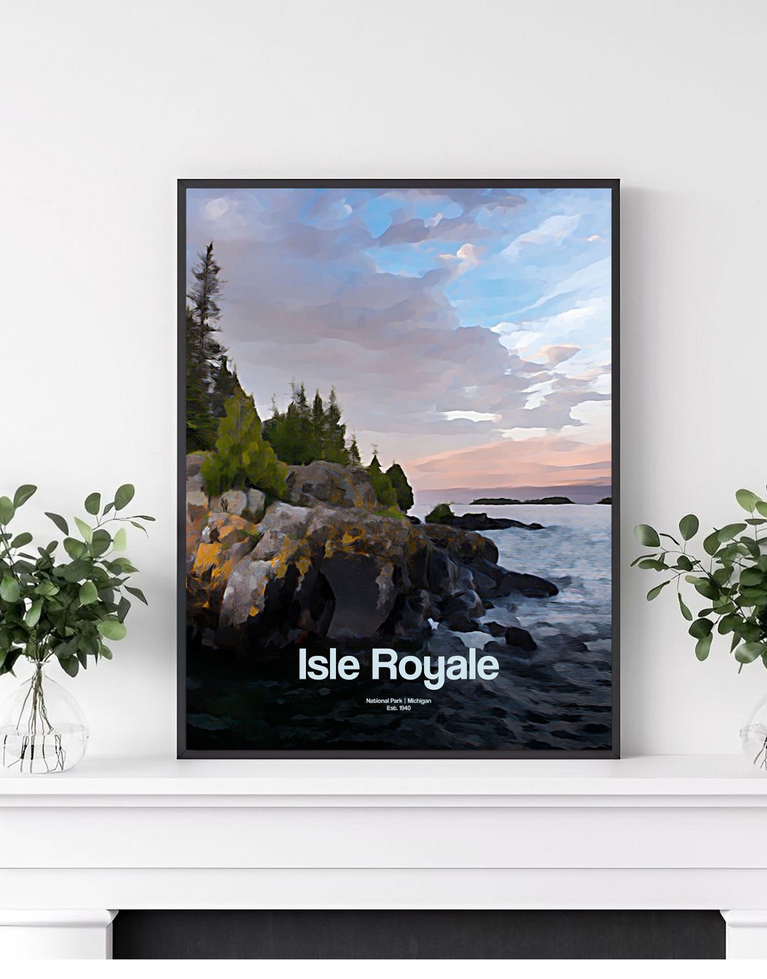 Isle Royale National Park Poster | Isle Royale Travel Print | USA ...