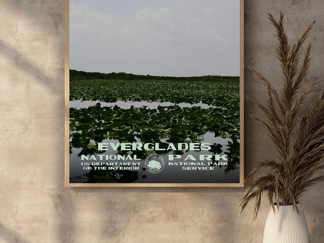 Everglades National Park Poster WPA Style | Vintage Travel Poster ...