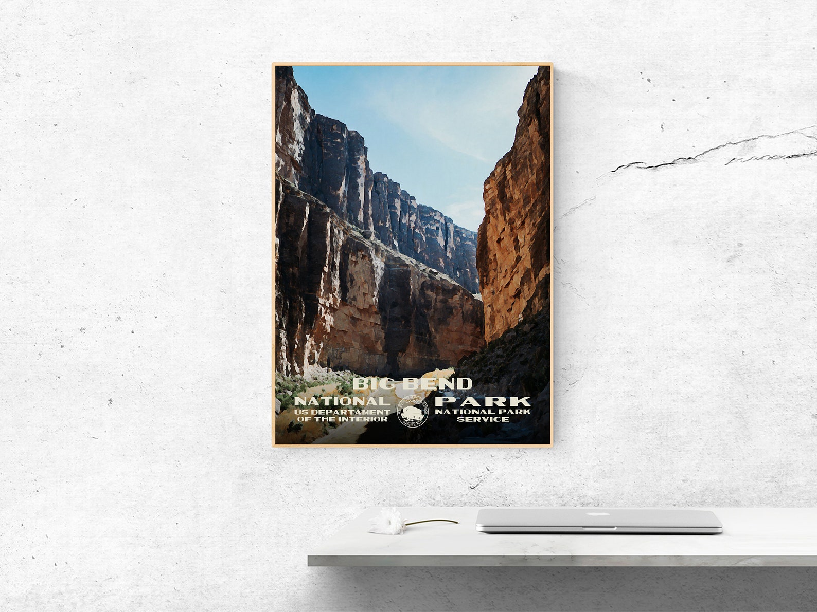 Big Bend National Park Poster WPA Style Vintage Travel - Etsy