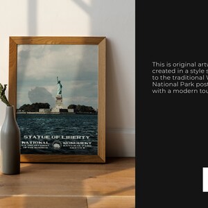 Statue of Liberty National Monument Poster WPA Style | Vintage Travel ...