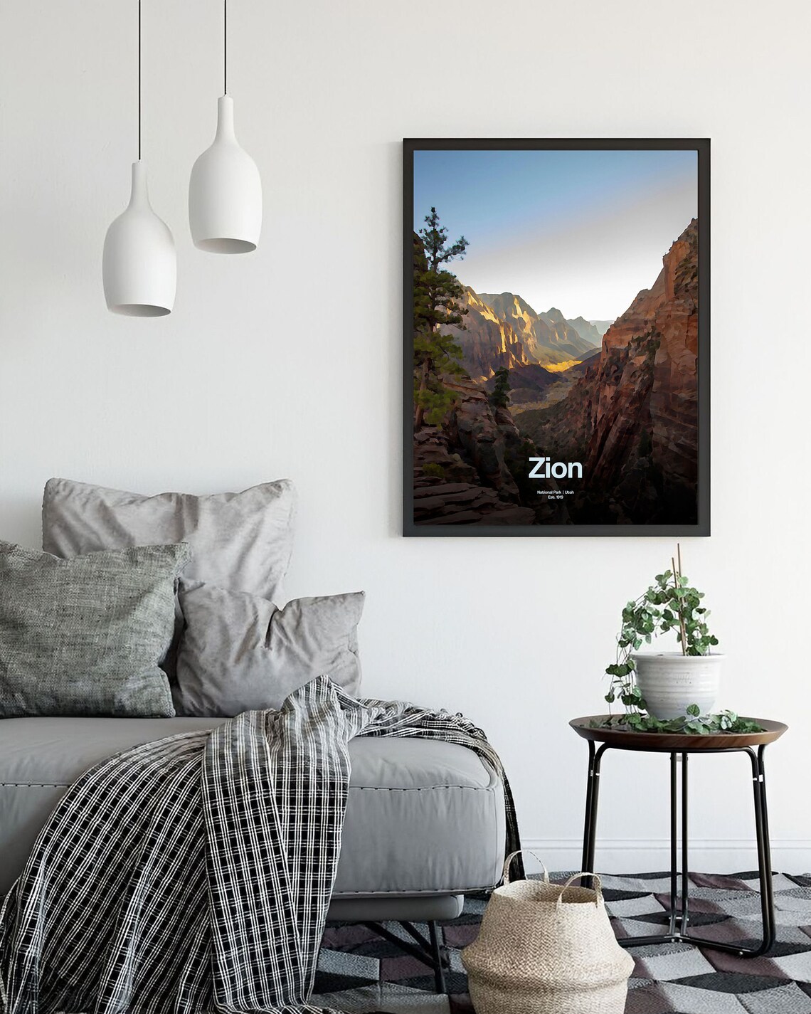Zion National Park Poster National Park Print National - Etsy
