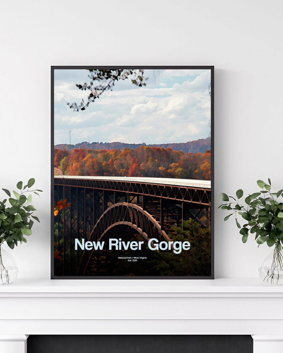 New River Gorge National Park Poster | New River George Travel Print ...