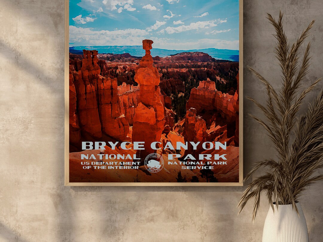 Bryce Canyon National Park Poster WPA Style | Vintage Travel Poster ...
