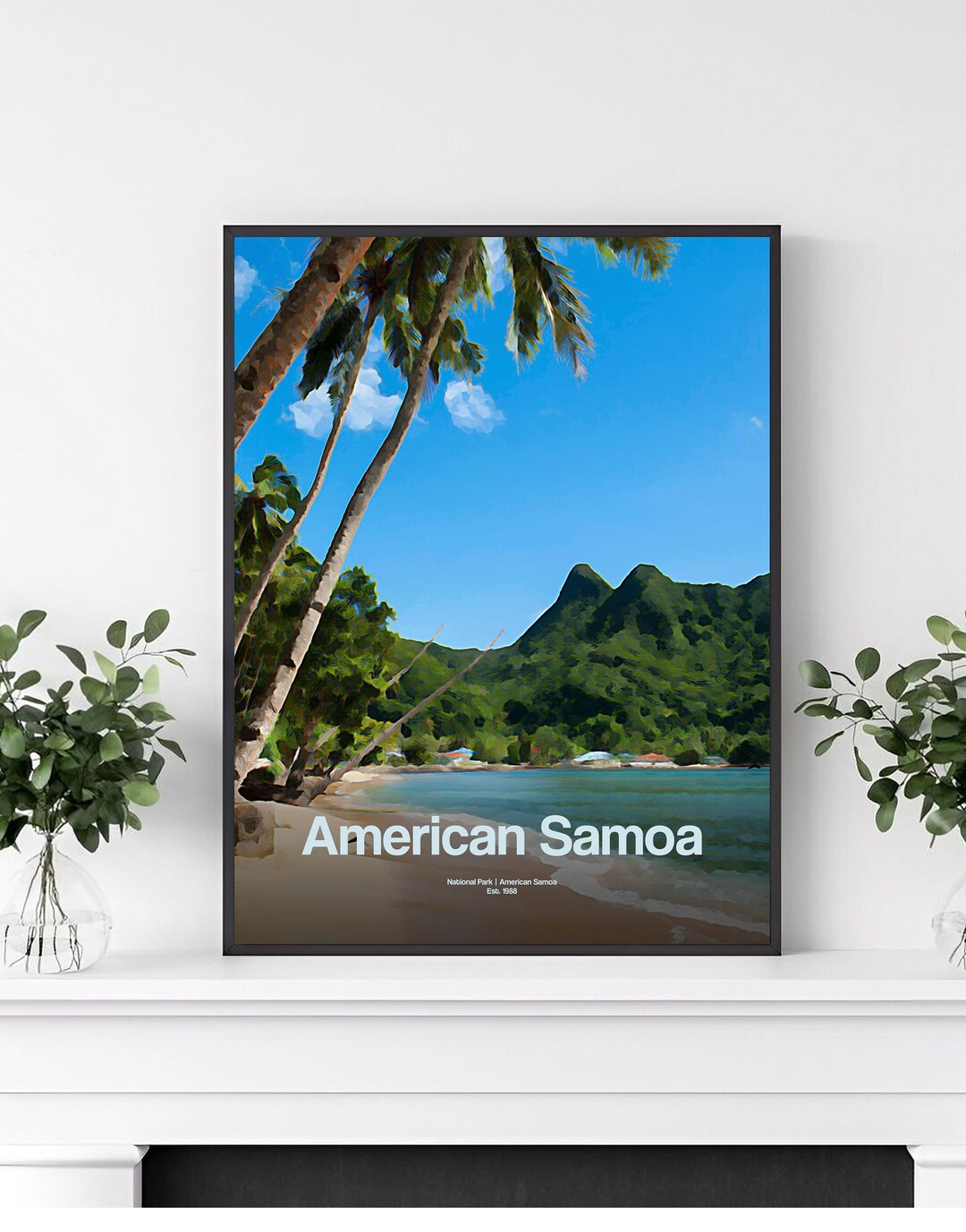 American Samoa National Park Poster | American Samoa Travel Print | USA ...