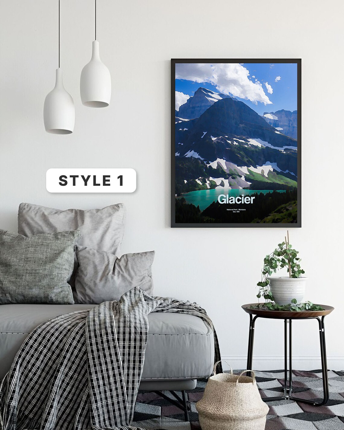 Glacier National Park Poster Glacier Travel Print USA - Etsy