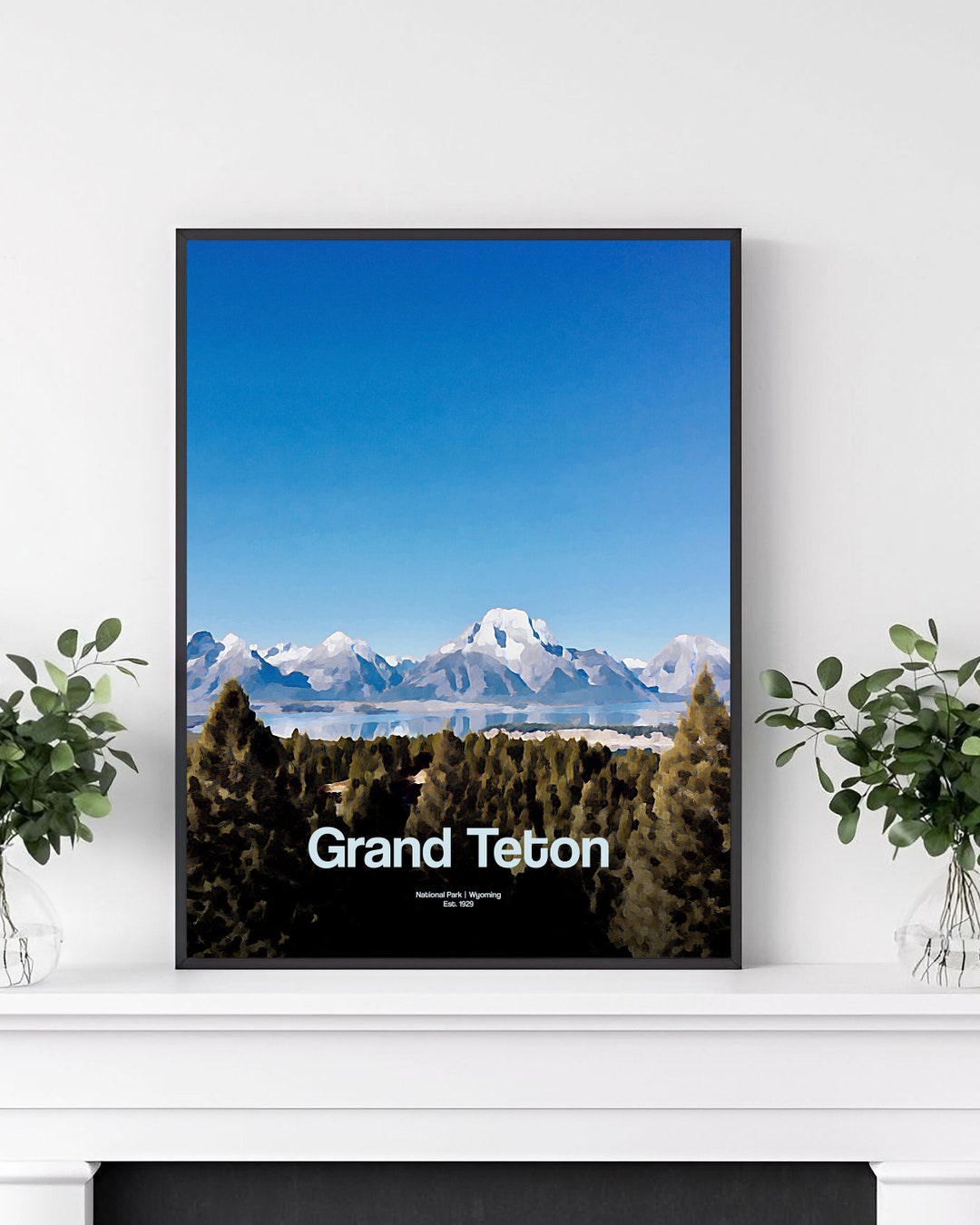 Grand Teton National Park Poster | National Park Print | National Park ...