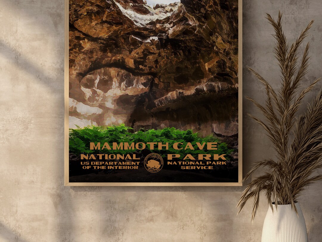 Mammoth Cave National Park Poster WPA Style | Vintage Travel Poster ...