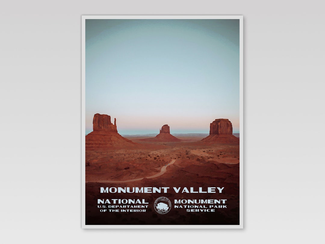 Monument Valley National Monument Poster WPA Style Vintage - Etsy