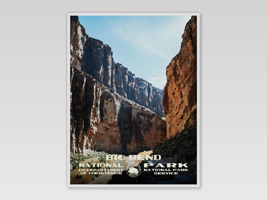 Big Bend National Park Poster WPA Style Vintage Travel - Etsy