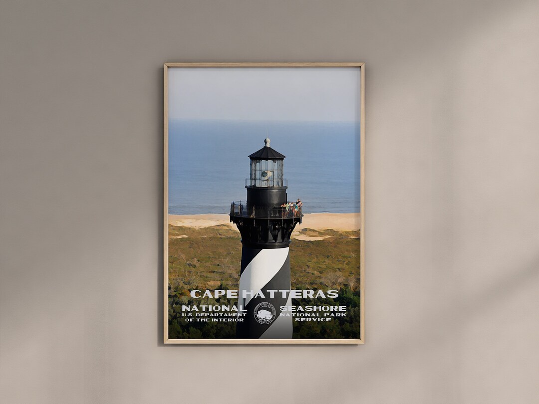 Cape Hatteras National Seashore Poster WPA Style | Vintage Travel ...