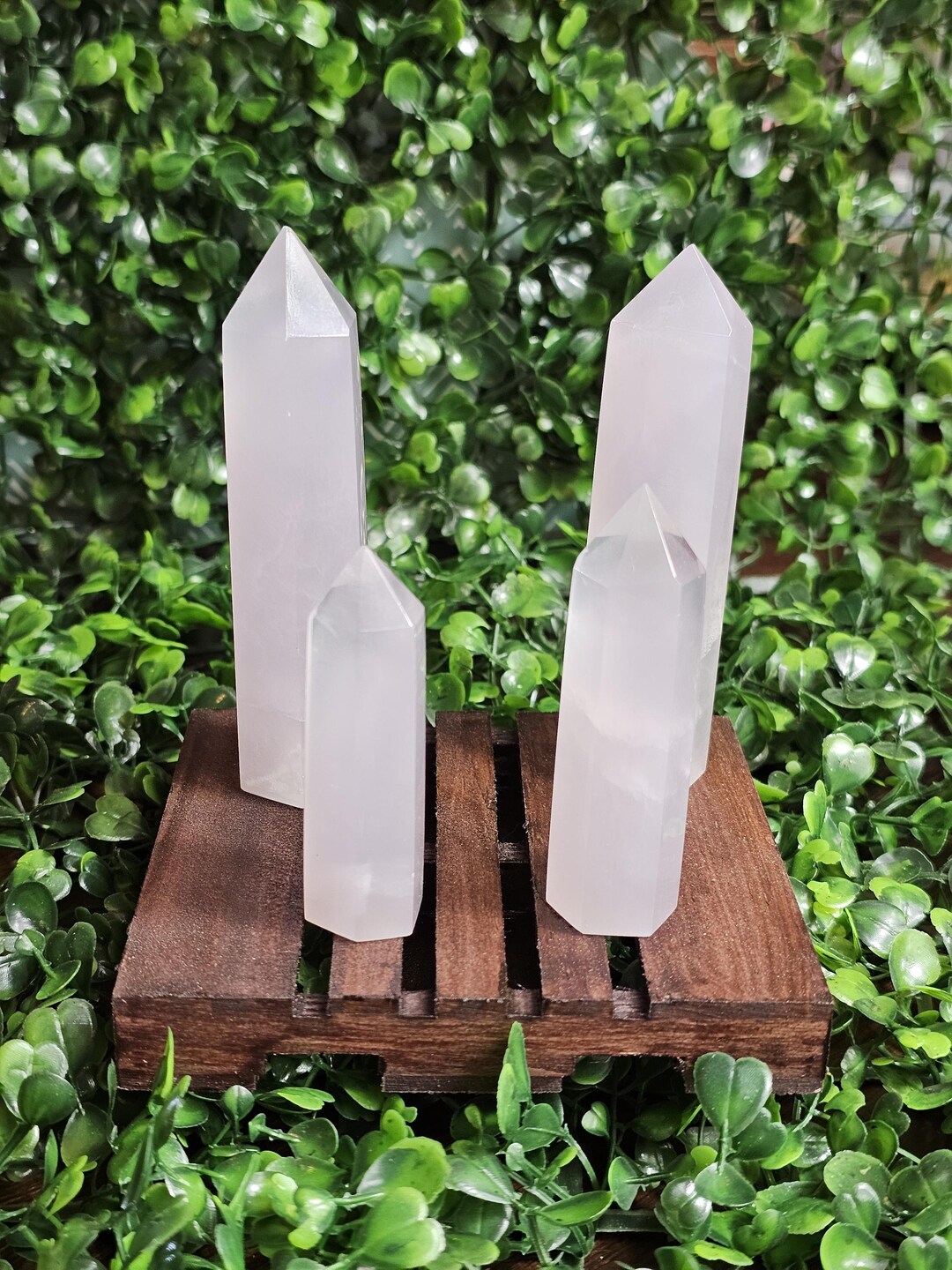 Periwinkle Rose Quartz Towers - Etsy