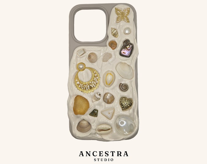IPhone 13 Pro Handmade Decoden Mosaic Souvenir Shell Jewelry Stone ...