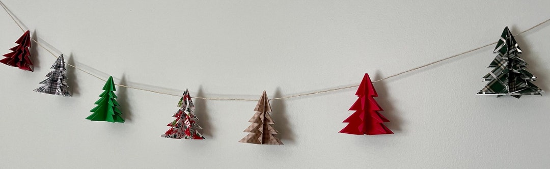 Mini Christmas Tree Garland - Etsy