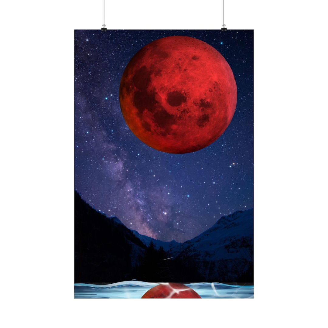Blood Moon Poster - Etsy