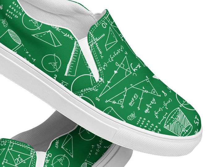 Math Teacher Shoes, Back to School Shoes for Teacher, Math Chalkboard ...