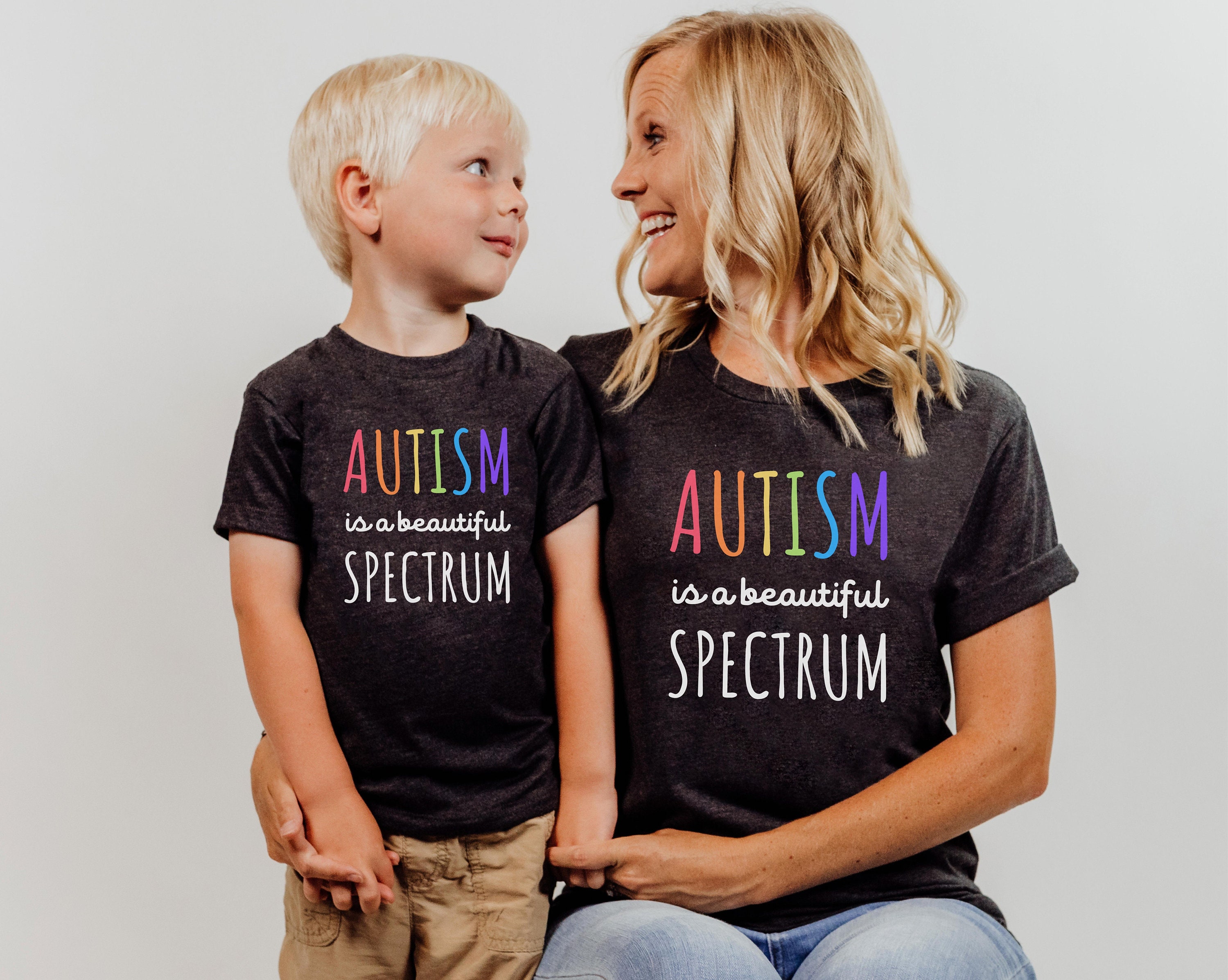Mommy and Me Autism is a Beautiful Spectrum Shirts Autism - Etsy