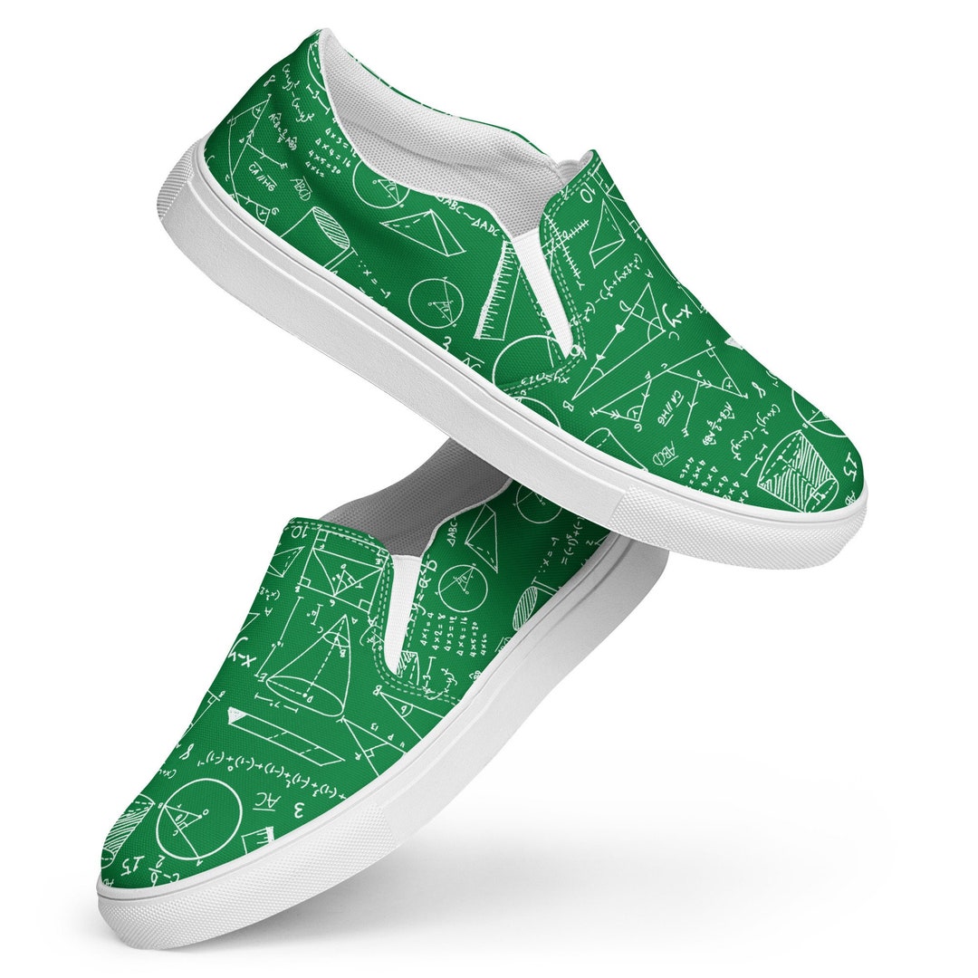 Math Teacher Shoes, Back to School Shoes for Teacher, Math Chalkboard ...