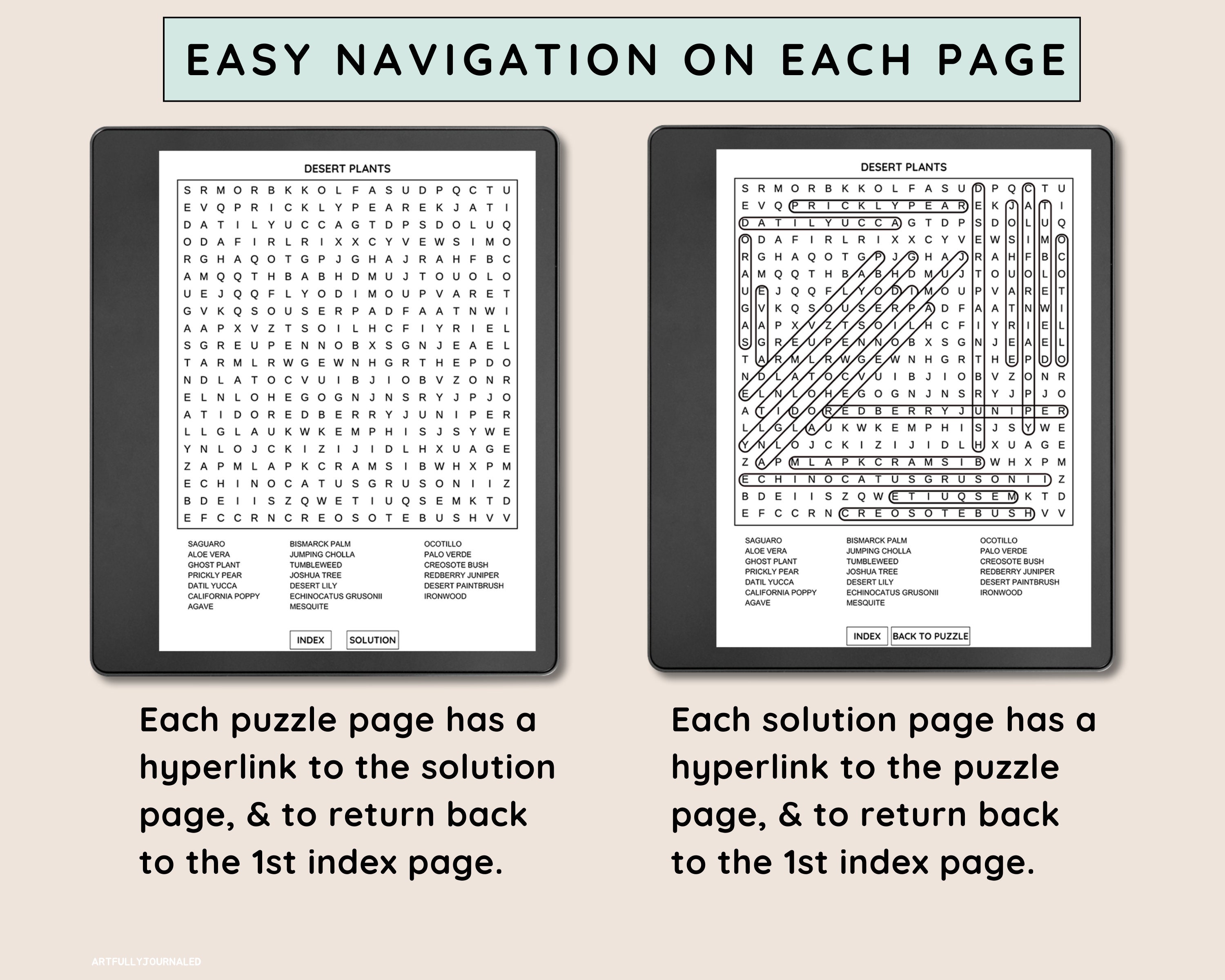 Kindle Scribe Word Search Bundle Mindful Games for Kindle Stress Relief ...