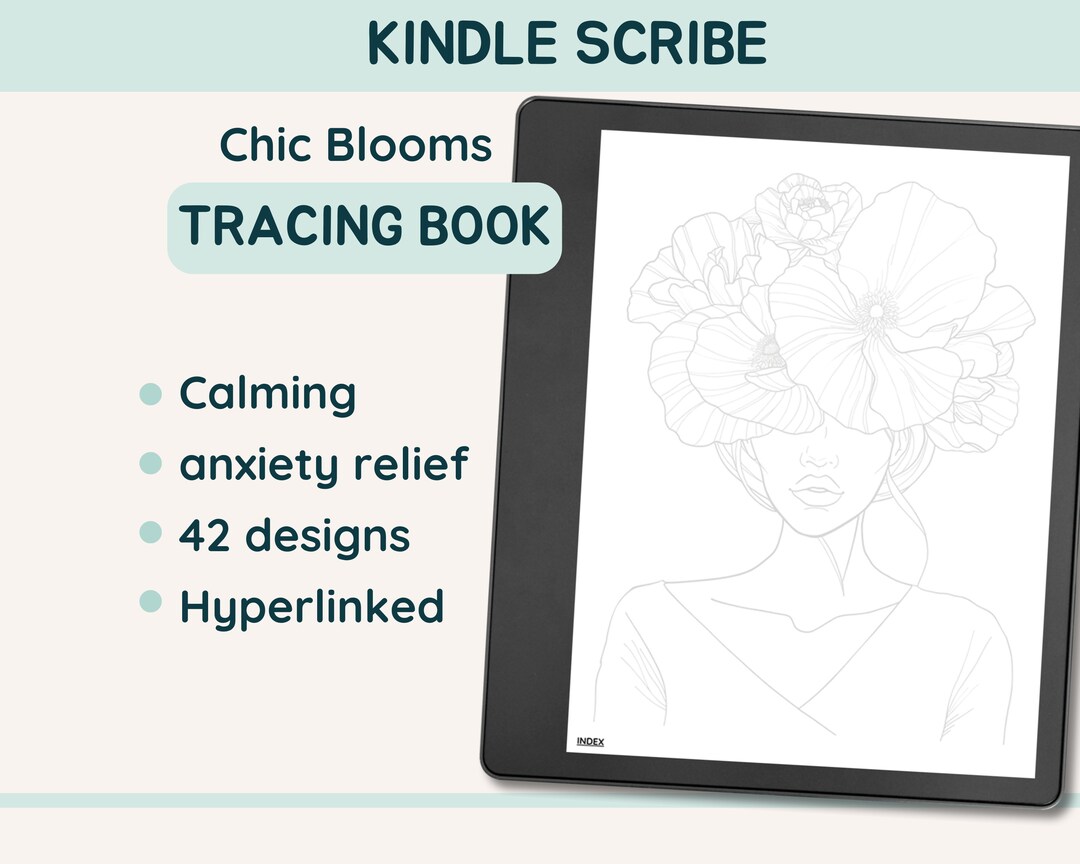 Mindfulness Tracing Pages Adult Kindle Scribe Tracing Activity for ...