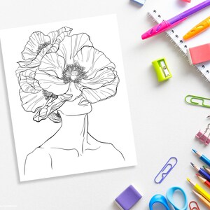 Minimalist Coloring Pages for Teens Chic Blooms Coloring Book ...