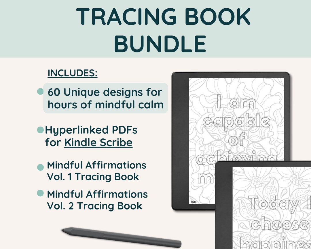 Kindle Scribe Mindfulness Tracing Book: Affirmations (PDF Download) - Etsy