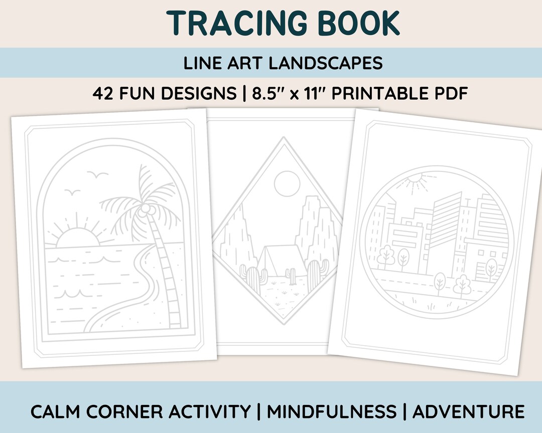 Mindfulness Tracing Book Calm Corner Activity for Homeschool Calming ...