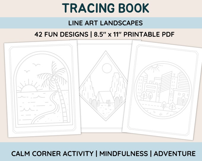 5 Christmas Tracing + Coloring Pages I Instant Download I Mindfulness I ...