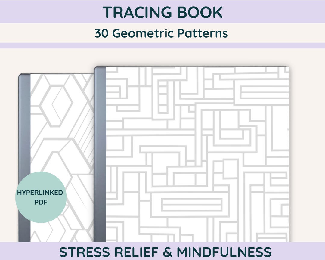 Mindful Tracing Activity for Adults Busy Book for Mindfulness Tracing ...