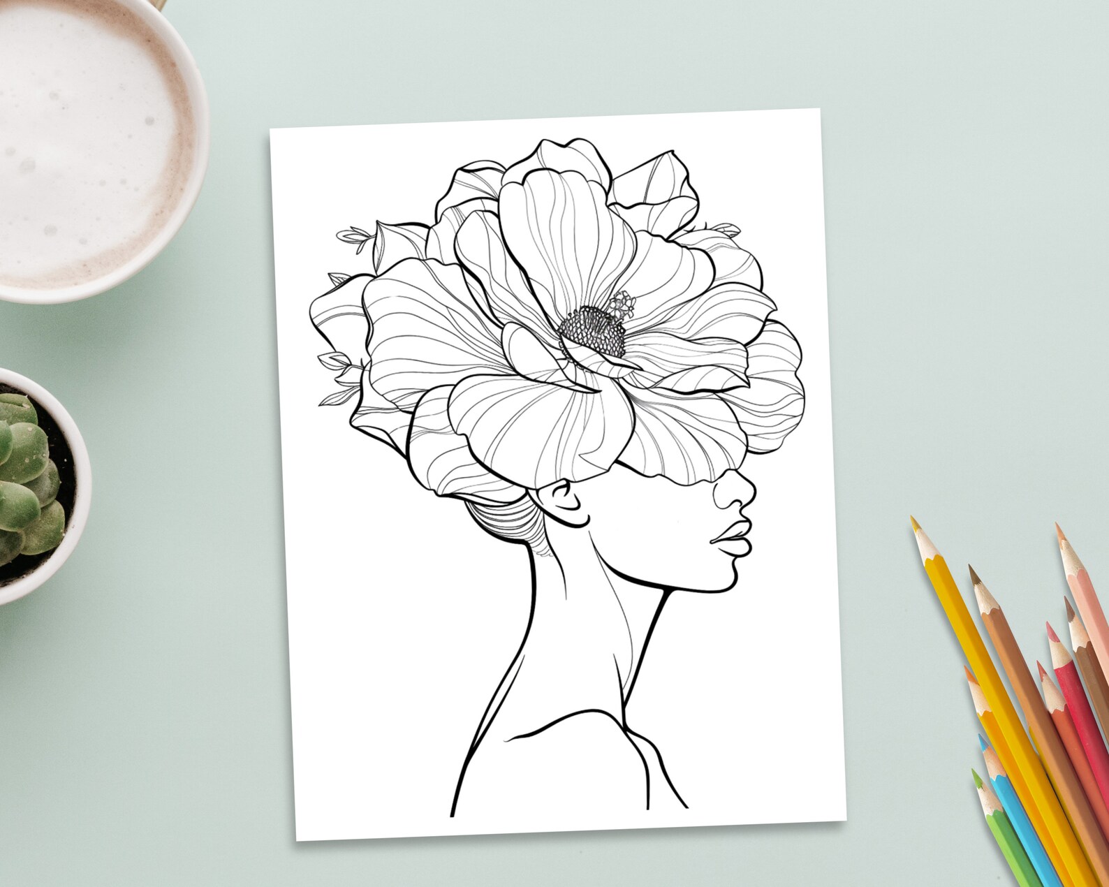 Minimalist Coloring Pages for Teens Chic Blooms Coloring Book ...