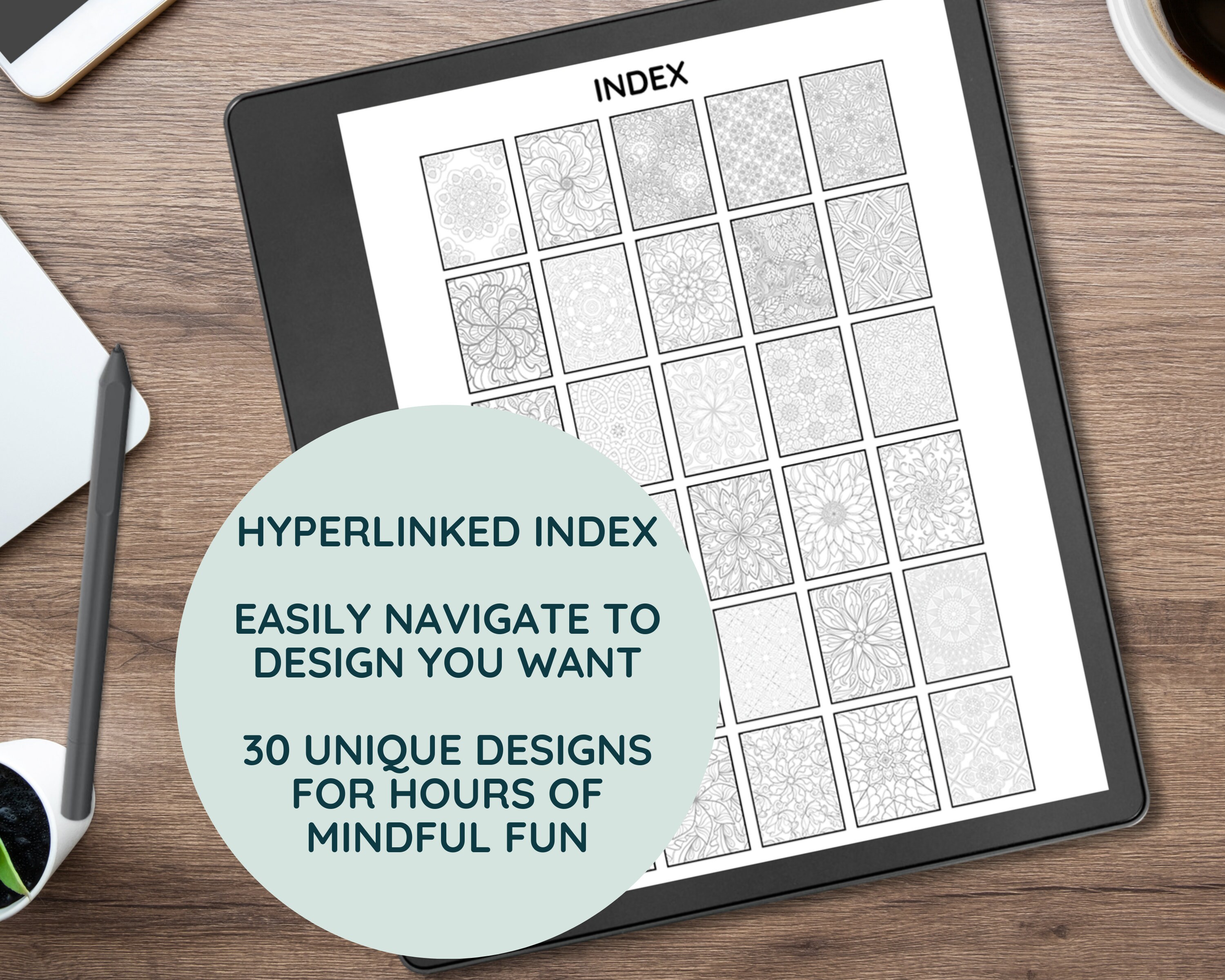 Kindle Scribe Mindfulness Tracing Book: Abstract Patterns (PDF) - Etsy