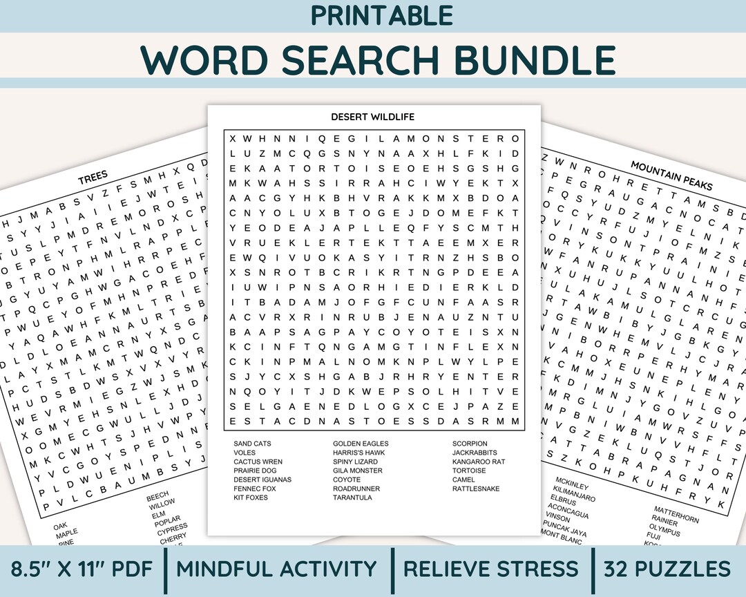 Printable Word Searches Difficult, Mindfulness Activity for Women, Word ...