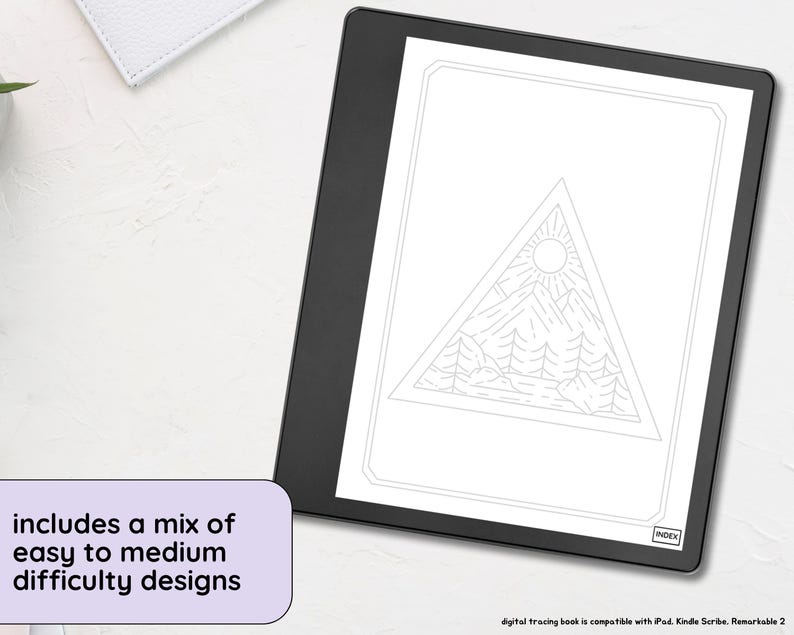 Mindfulness Tracing Book: Line Art Landscapes for Stress Relief (PDF ...