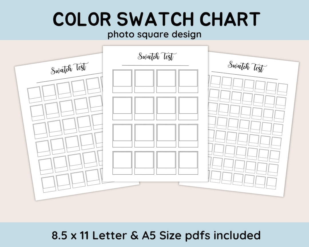 Alcohol Marker Printable Swatch Page, Marker Swatch Template, Blank ...