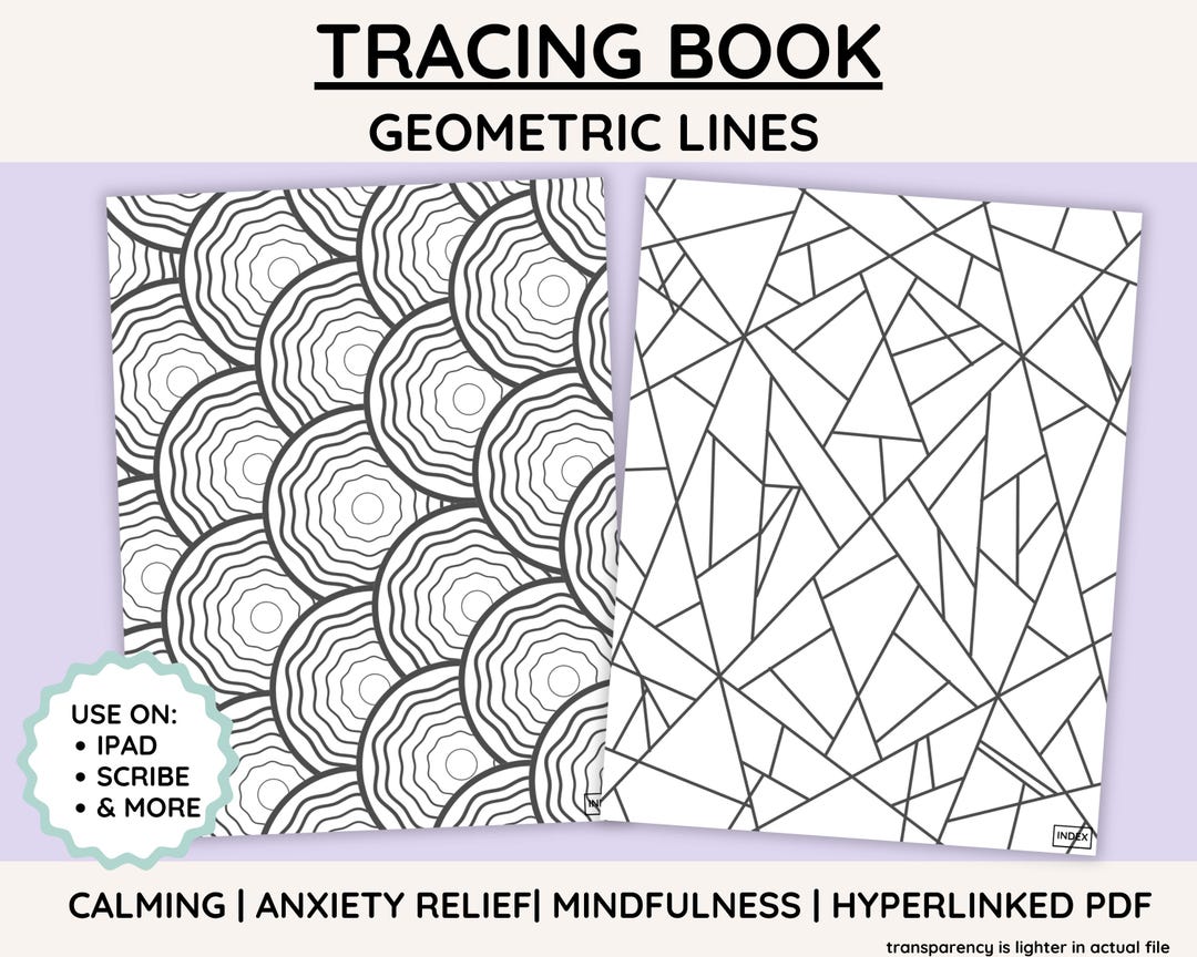 Mindful Eink Tracing Book, iPad Tracing Book, Mindfulness Tracing ...