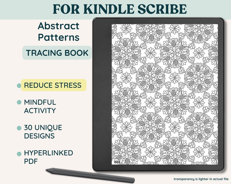 Kindle Scribe Mindfulness Tracing Book: Abstract Patterns (PDF) - Etsy
