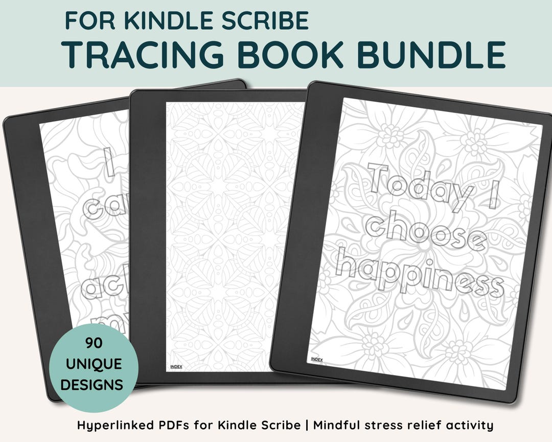 Kindle Scribe Tracing Mindfulness Tracing Book Kindle Scribe Templates ...