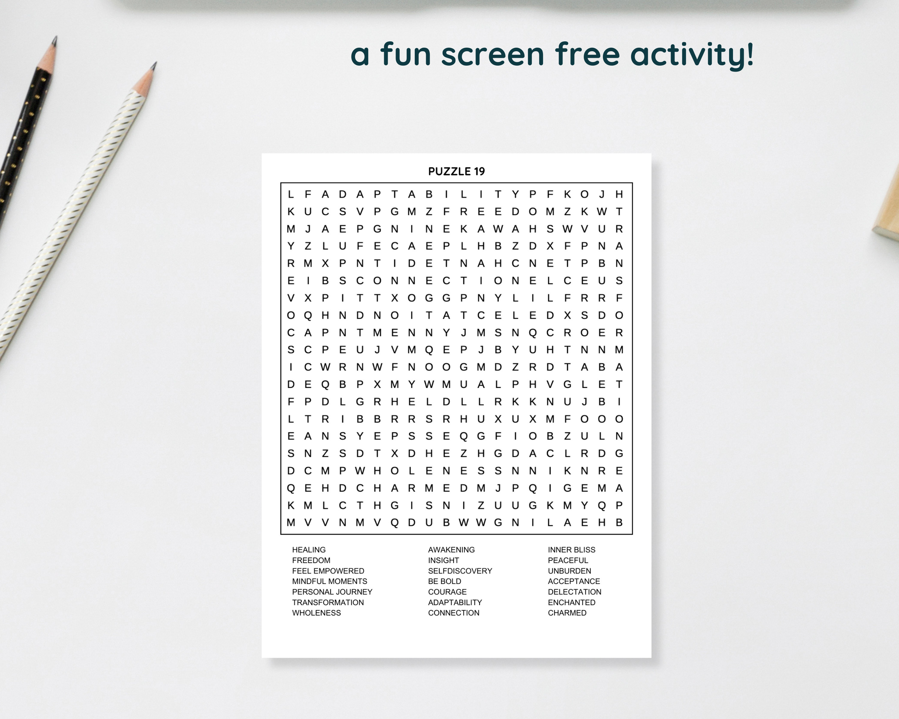 Word Search for Teens, Word Search Printable Difficult, Mindfulness ...
