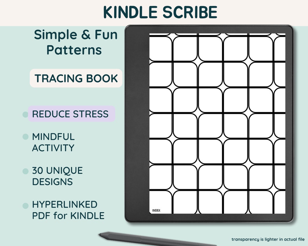 Kindle Scribe Tracing Pages Mindfulness Tracing Book Kindle Calming ...