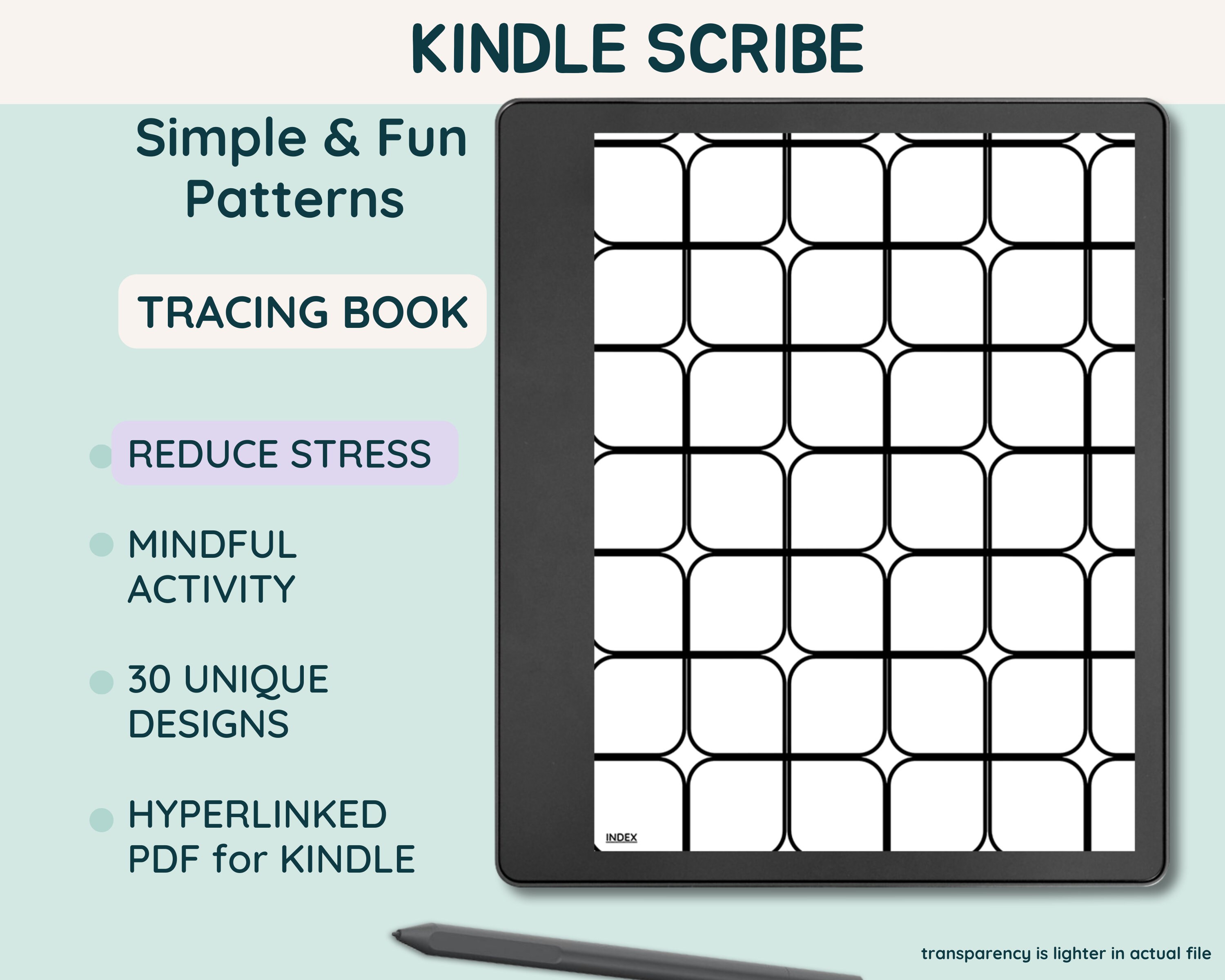 Kindle Scribe Tracing Pages Mindfulness Tracing Book Kindle Calming ...