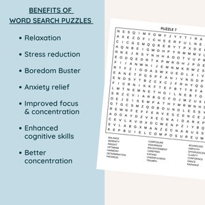 Word Search for Teens, Word Search Printable Difficult, Mindfulness ...
