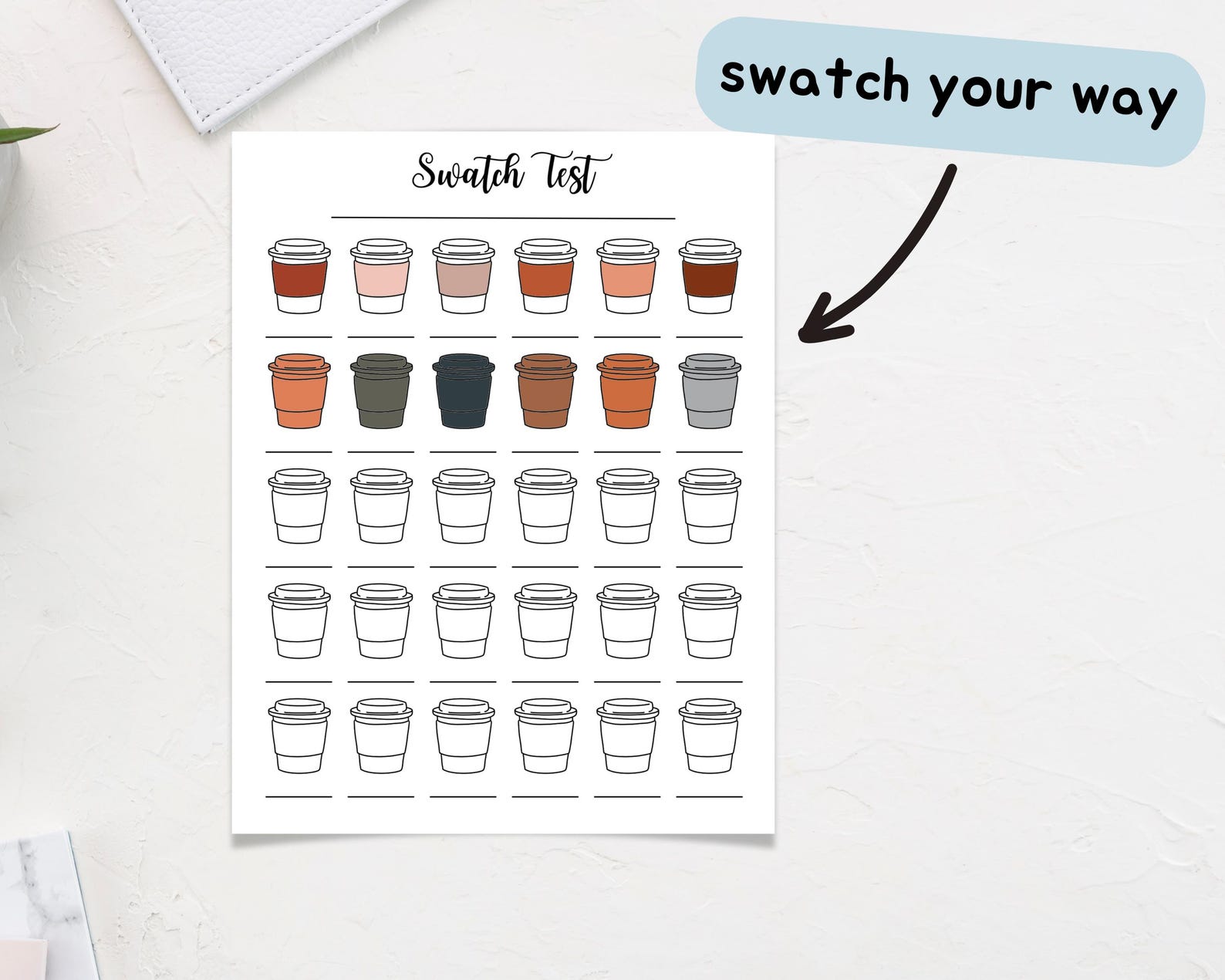 Fall Theme Marker Swatch Chart: Alcohol Marker, Pen, & Pencil (PDF ...