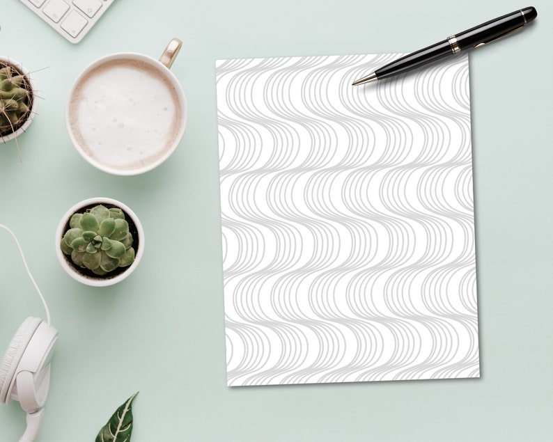 Retro Wave Pattern Tracing Mindfulness Activity for Teens Calming ...