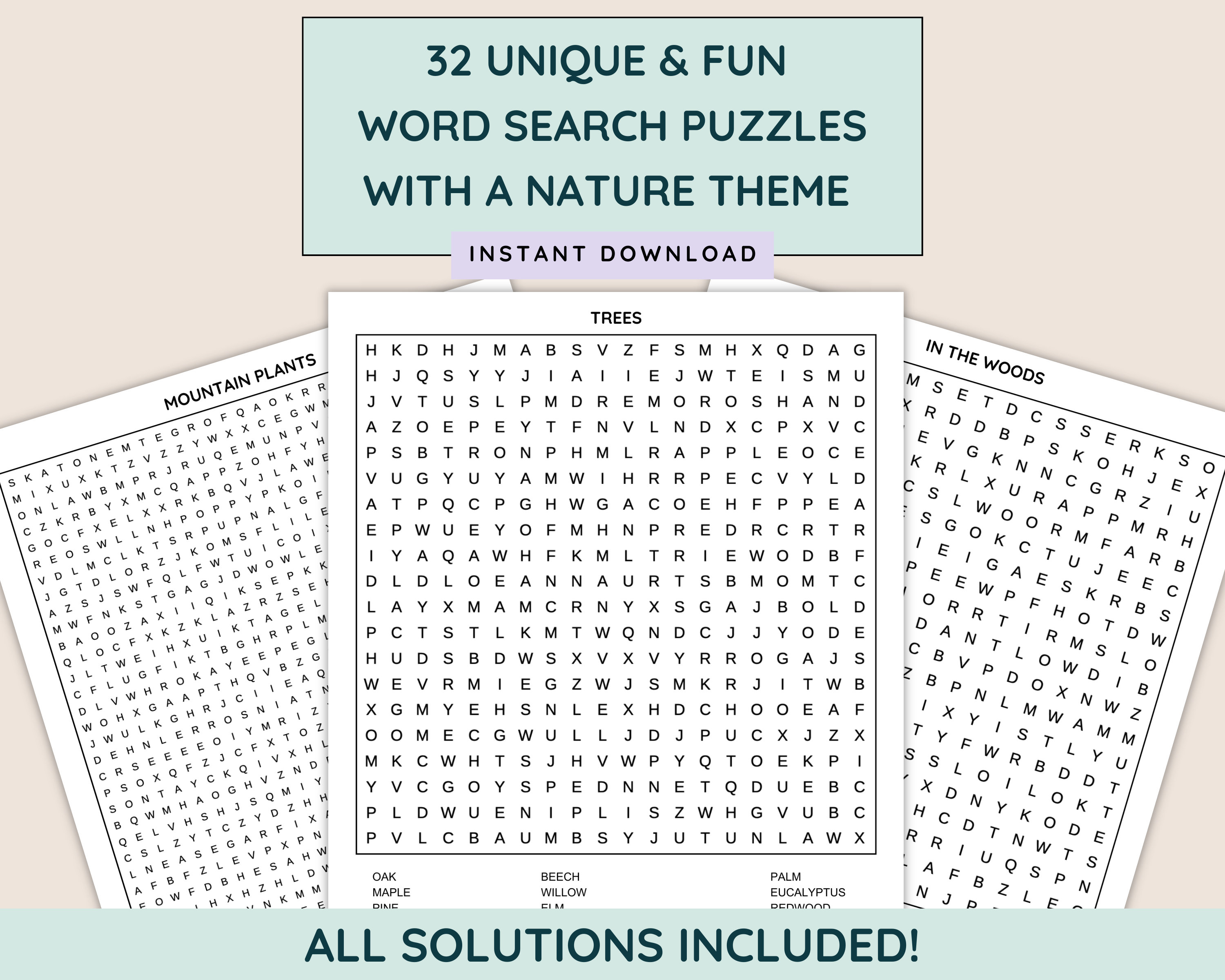 Kindle Scribe Word Search Bundle Mindful Games for Kindle Stress Relief ...