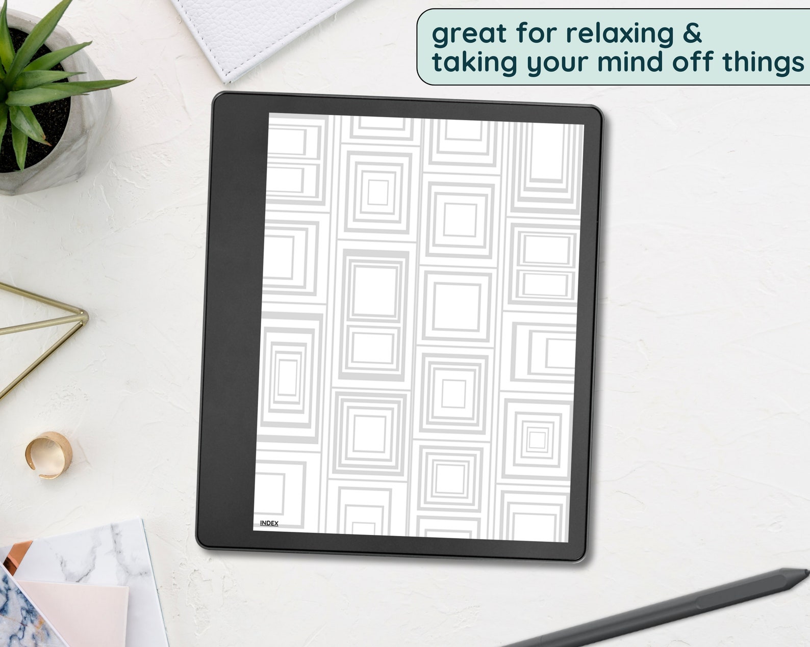 Mindful Tracing Activity Book Geometric Kindle Scribe Tracing Pages for ...