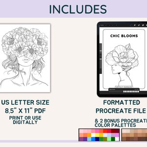 Minimalist Coloring Pages for Teens Chic Blooms Coloring Book ...