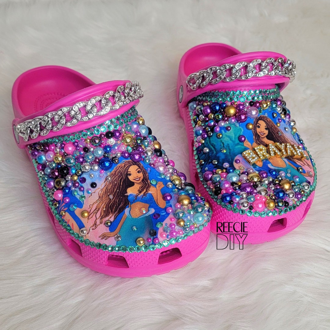 Custom Kids Bling Slides - Embellished Slides - Etsy