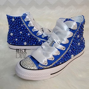 High Top Bling Converse - Wedding, Prom, Birthday - Etsy