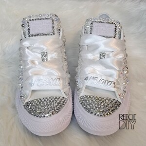 Low-top Bling Converse - Wedding, Prom, Birthday - Etsy