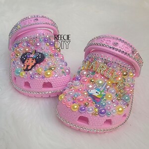 Custom Kids Bling Slides - Embellished Slides - Etsy
