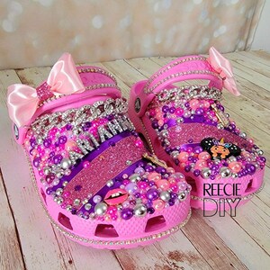 Custom Kids Bling Slides - Embellished Slides - Etsy